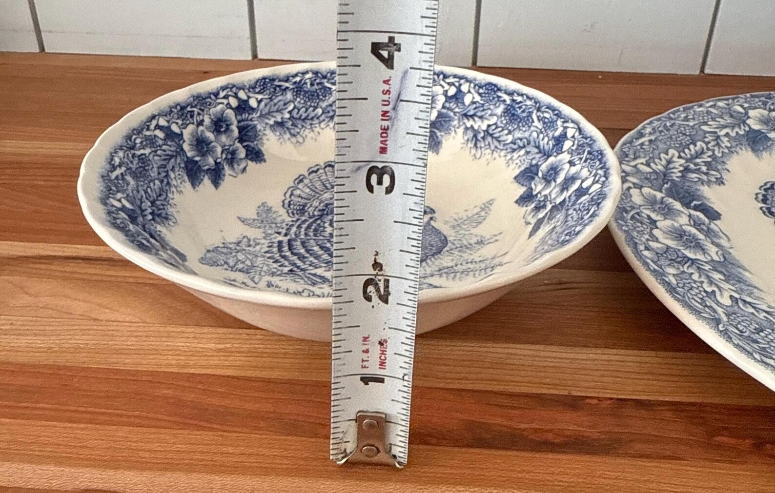 Blue Thanksgiving Turkey Dinner Plates and Bowl - Etsy