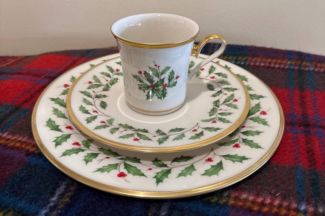 Lenox Holiday 1- 3 Piece Place Settings (8 Place Settings Available) - Etsy