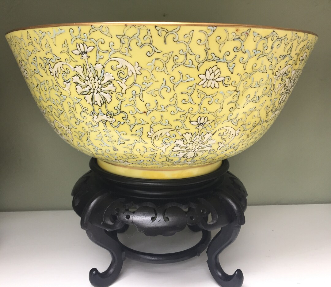 Large Beautiful Hand Painted Japanese Bowl/hong Kong - Etsy