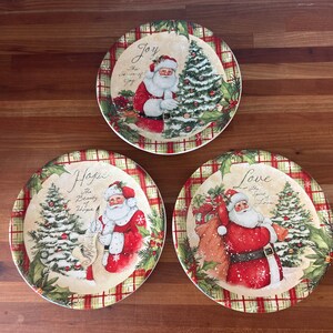 Susan Winget Santa Plates - Etsy
