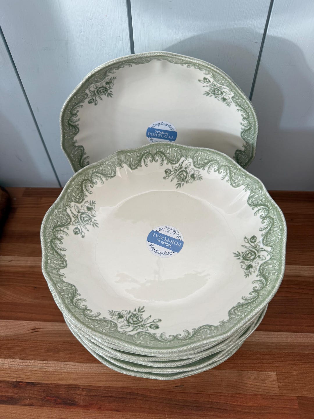 Matceramica Green Floral Bowls ( Sold in Sets of 4) 2 Sets Available - Etsy