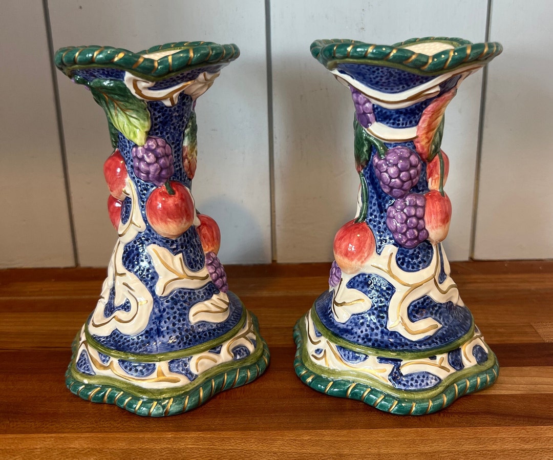 Fitz and Floyd Candlesticks - Etsy