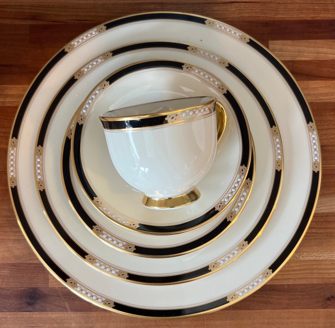 Lenox Hancock Gold 5 Piece Place Setting - Etsy