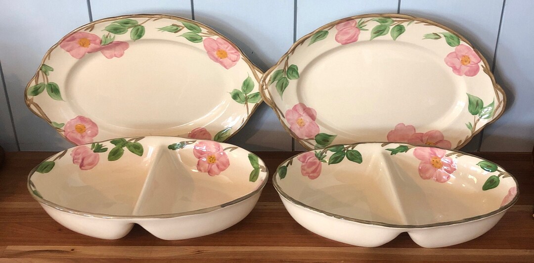 Franciscan Desert Rose Divided Dish and Tray (1 Sets Available) - Etsy