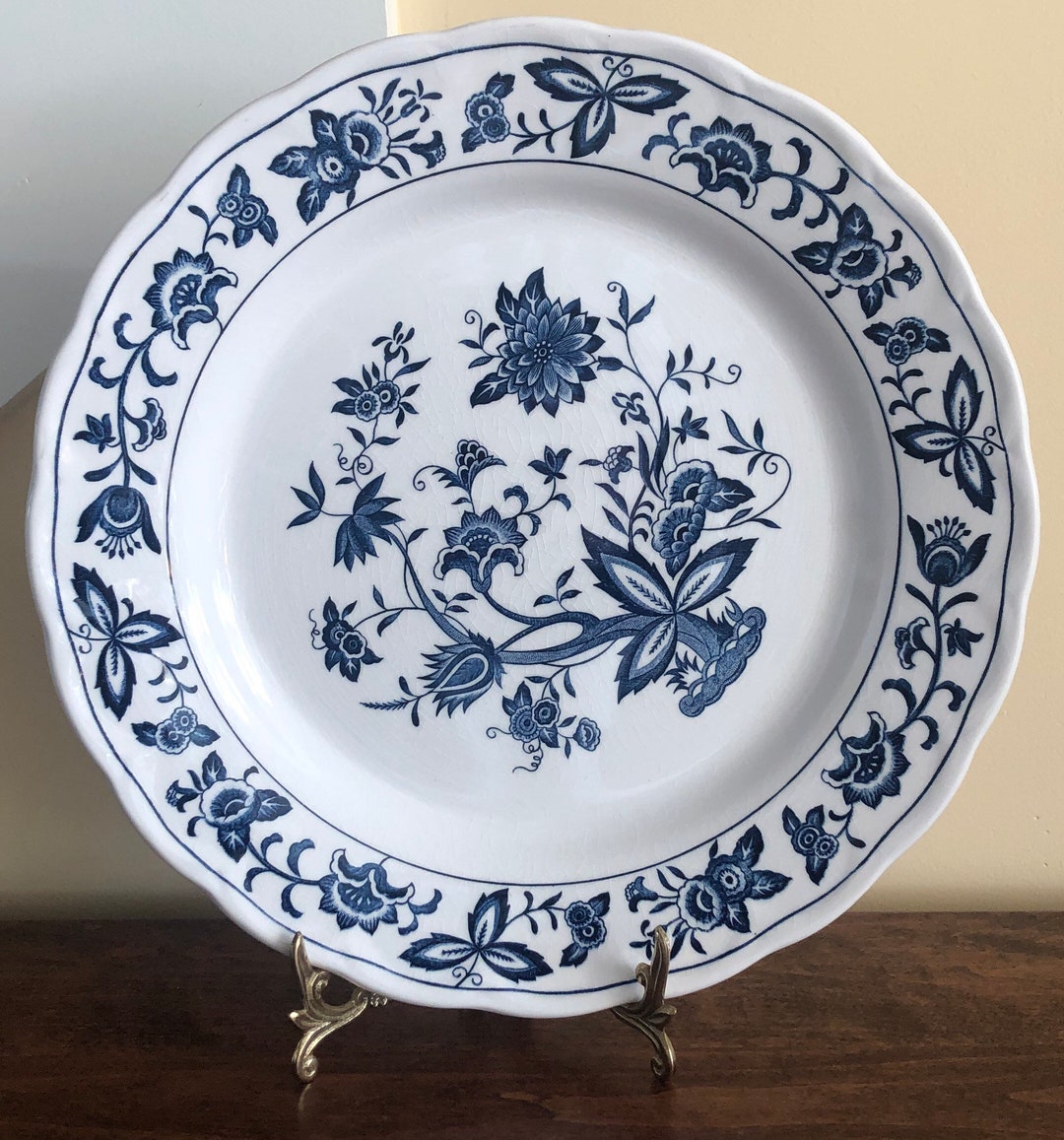 Large Blue Bonnet Ironstone Platter - Etsy