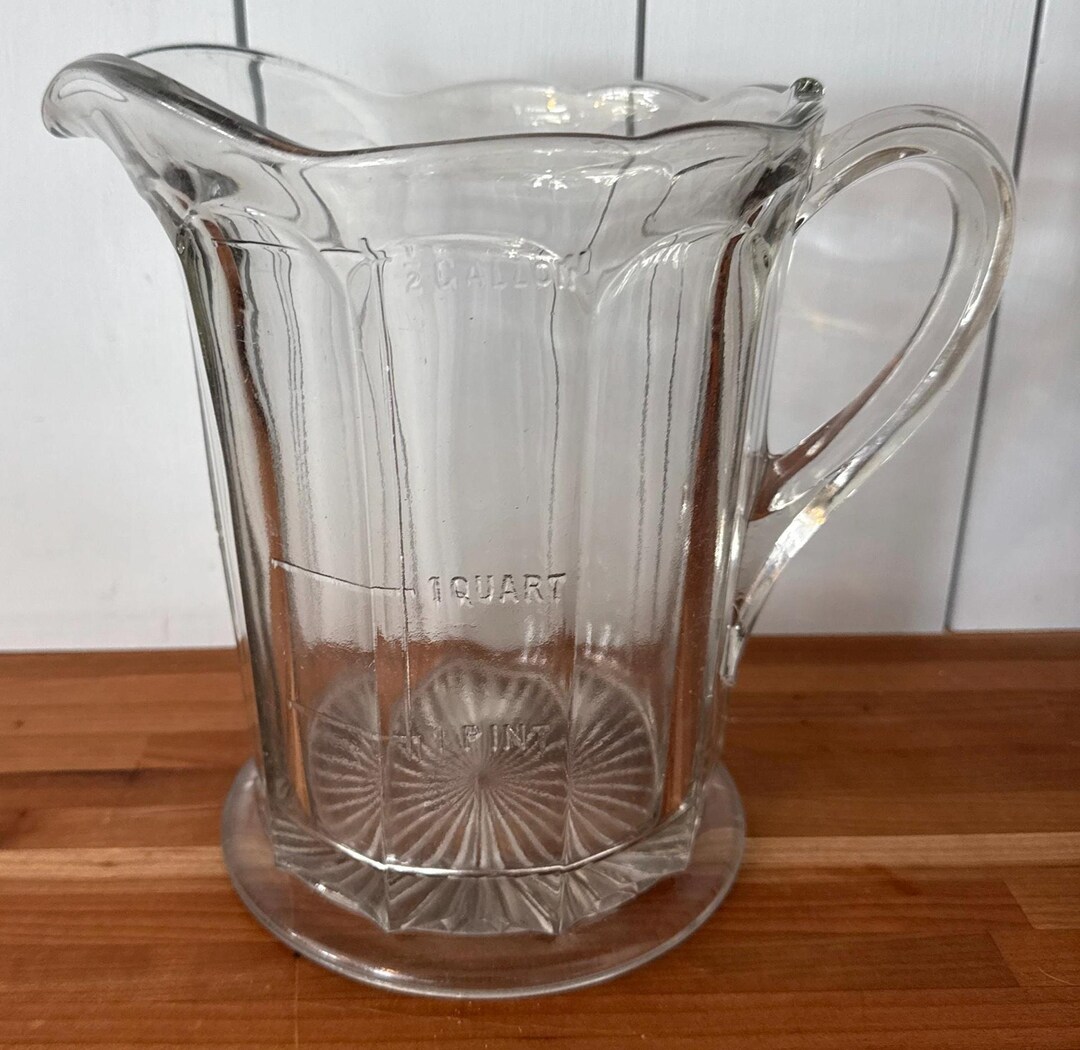 Antique Half Gallon Measuring Pitcher - Etsy