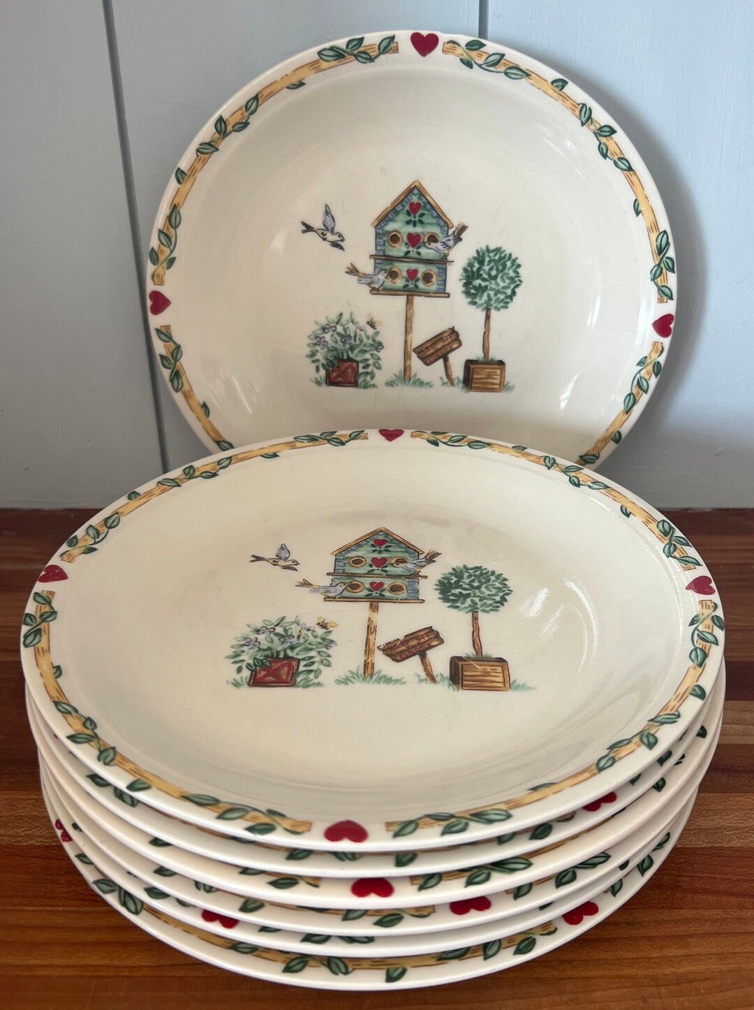Thomson Pottery Birdhouse Luncheon Plates (set of 6) - Etsy