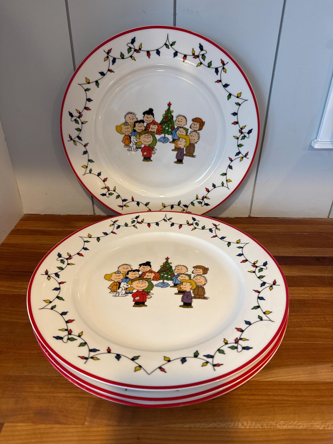 Peanuts Christmas Dinner Plates ( Set of Four) Zrike Brand / New - Etsy
