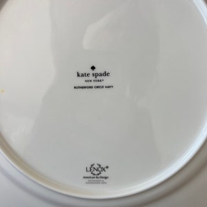 Lenox Kate Spade Rutherford Circle 3 Navy Dinner Plate and 3 Coffee ...