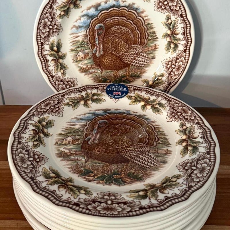 Royal Stafford Turkey Dinner Plates - Etsy