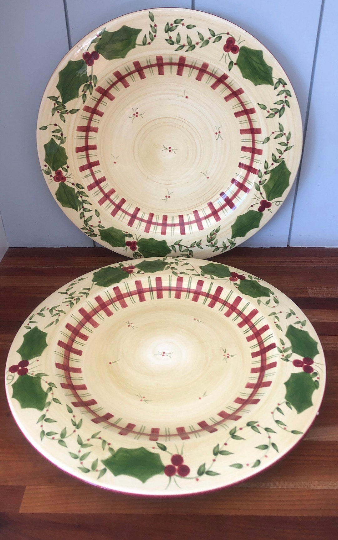Laurie Gates Holiday Dinner Plates - Etsy