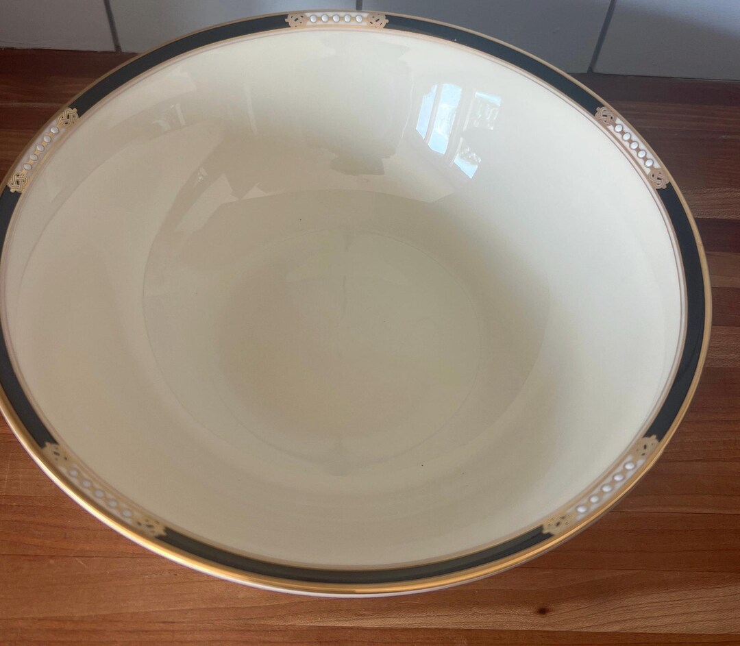 Lenox Hancock Gold Large Round Serving Bowl - Etsy