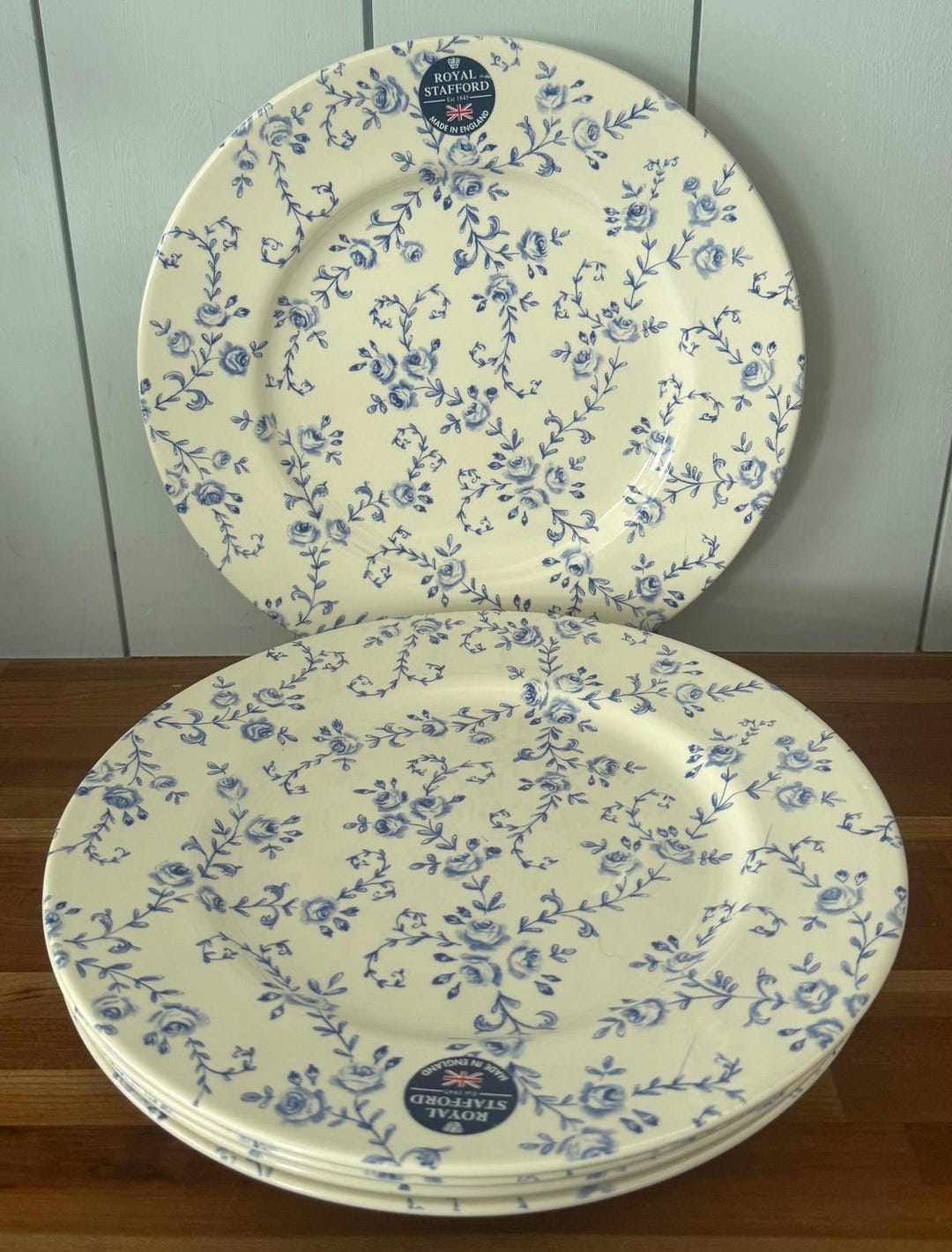 Royal Stafford Blue Rose Dinner Plates ( Set of Five) - Etsy