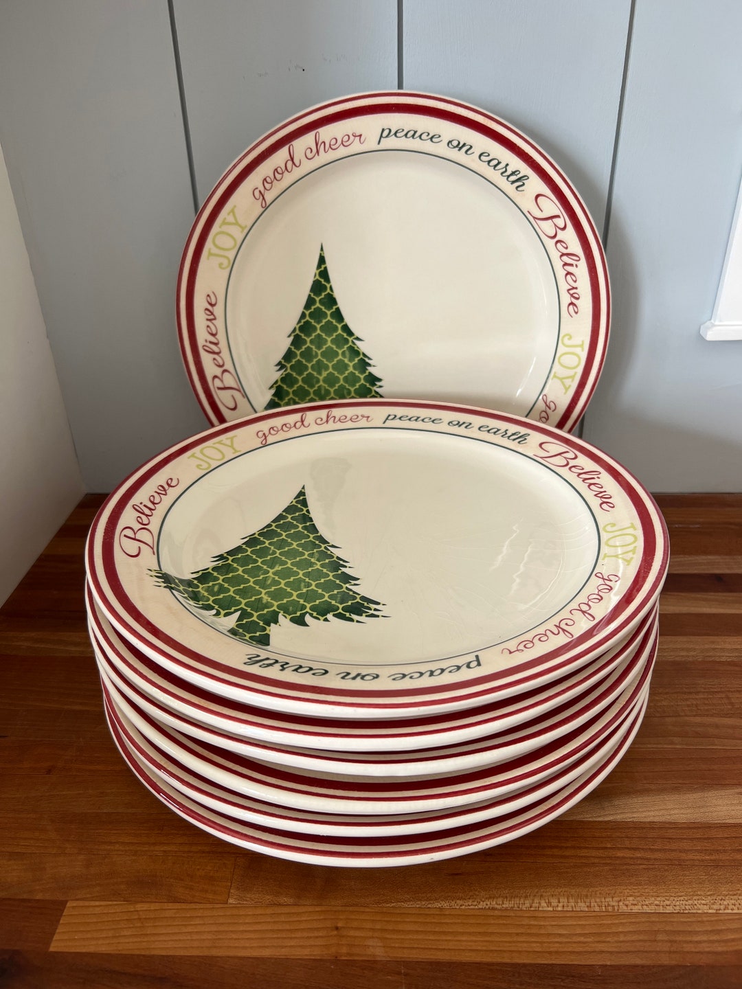 6 Holidays Greetings by Art of Jennifer Pugh Dinner Plates - Etsy