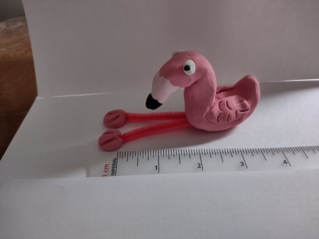 Clay Flamingo Figurine - Etsy