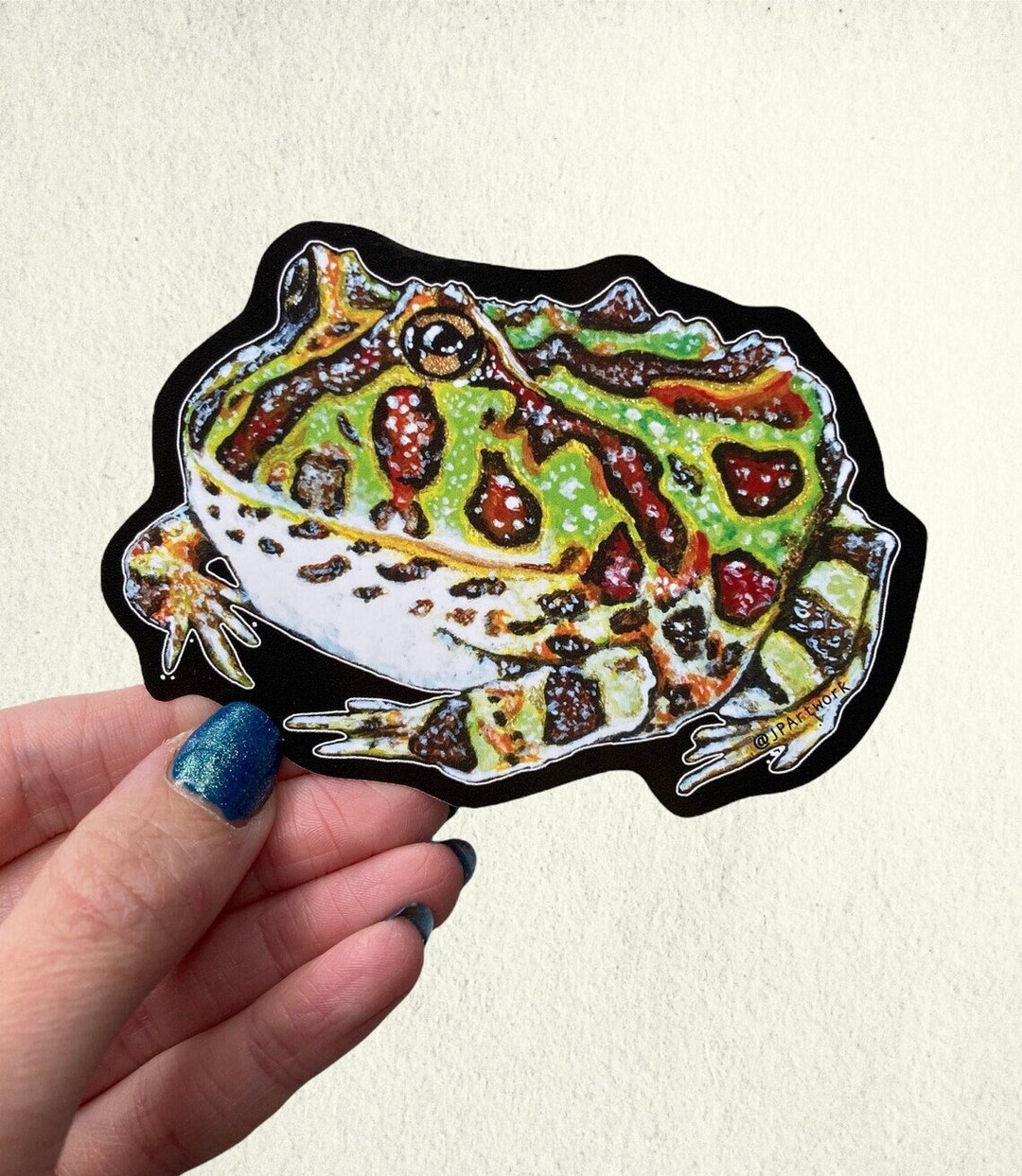 Frog Sticker, Pacman Frog Vinyl Sticker for Laptops/planners ...