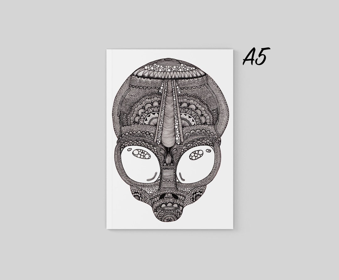 Alien Journal A5 Lined /plain | Sci-fi, Space Stationery ...