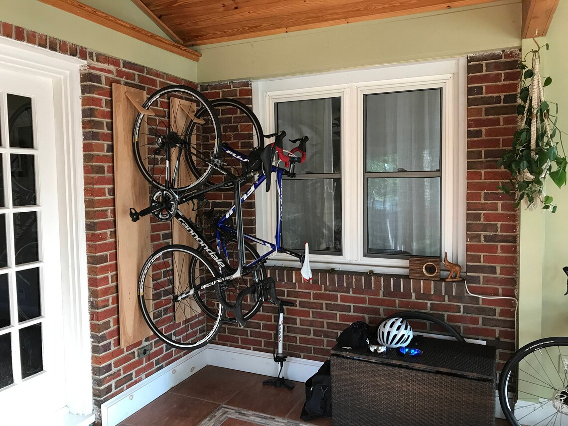Vertical Bike Wall Mount Rack the Plank Bike Rack™ - Etsy