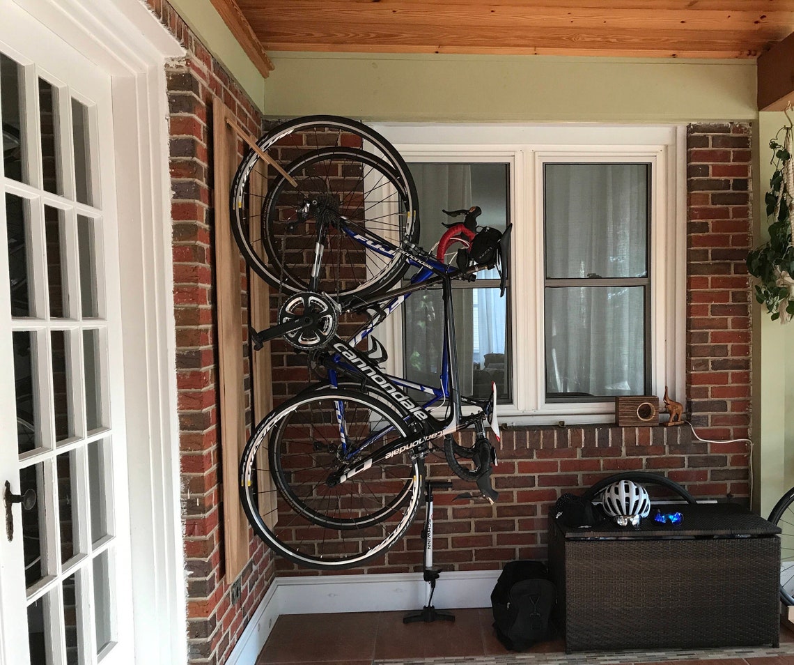 Vertical Bike Wall Mount Rack the Plank Bike Rack™ - Etsy