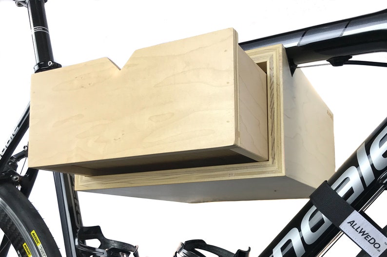 The D-town Bike Shelf™ W/ Drawer // Bike Rack // Bike Wall - Etsy