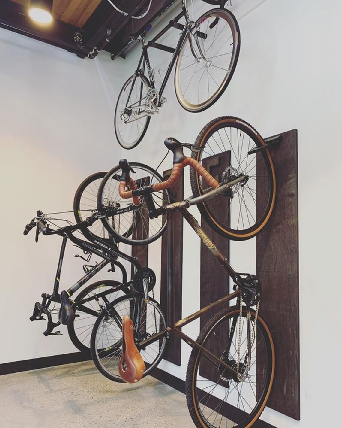 Vertical Bike Wall Mount Rack the Plank Bike Rack™ - Etsy