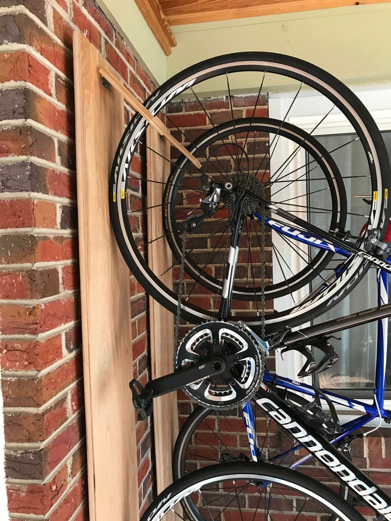 Vertical Bike Wall Mount Rack the Plank Bike Rack™ - Etsy