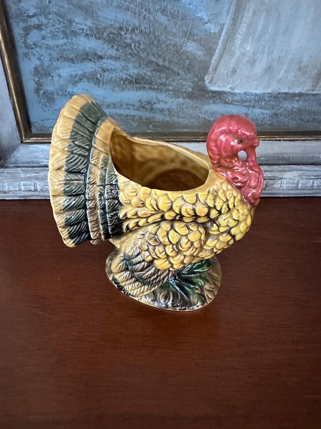 Vintage Napco Ceramic Turkey Planter - Etsy