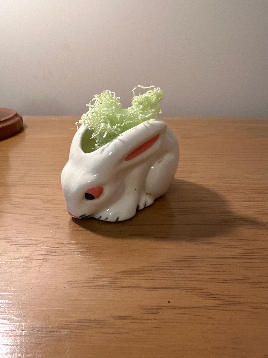 Vintage Ceramic Bunny Planter - Etsy