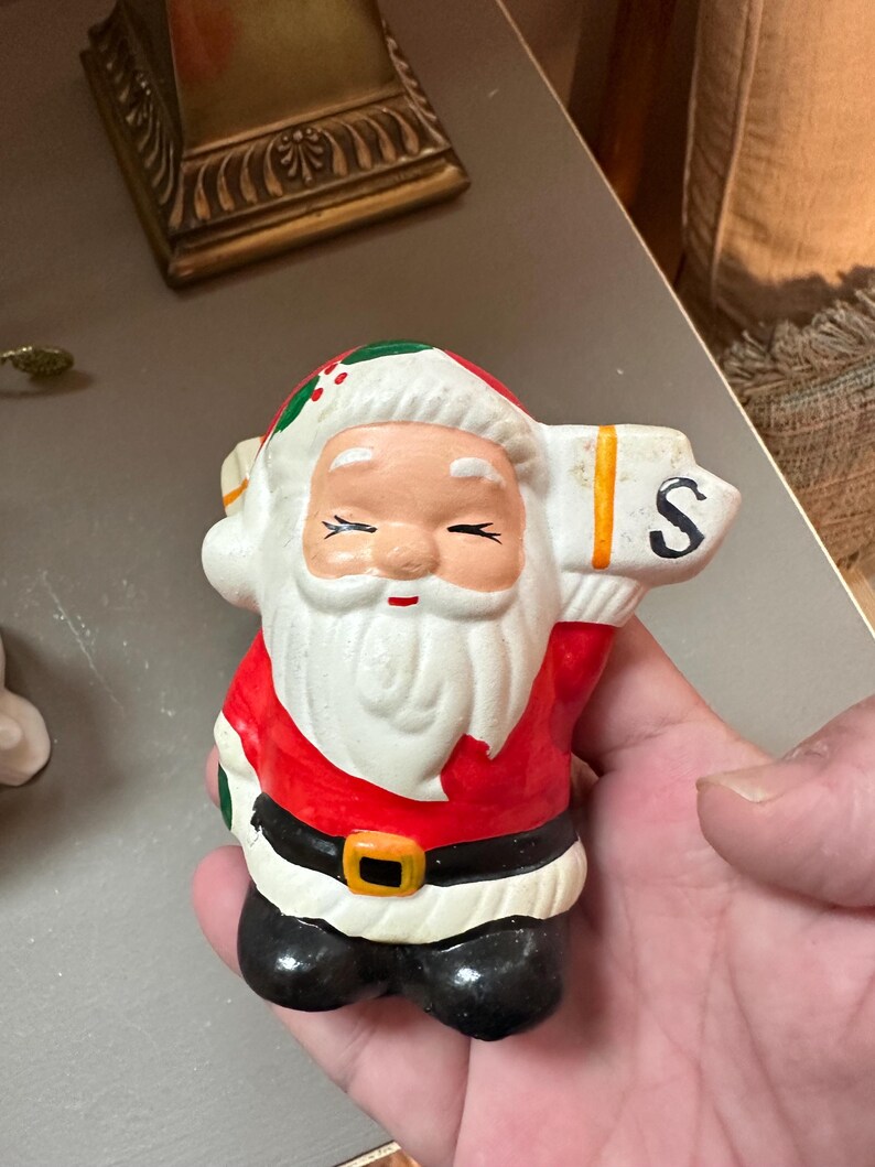 Ceramic Mr and Mrs Clause Salt & Pepper Shakers - Etsy