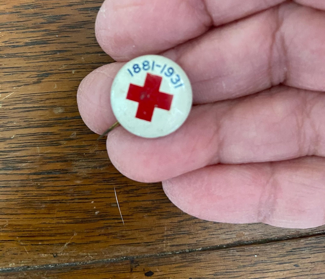 Vintage RED Cross Lapel Pin 1930s - Etsy