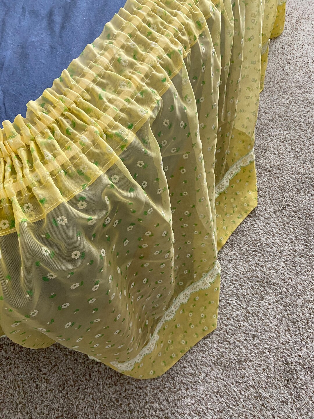 Vintage Voile Bedskirt - Etsy