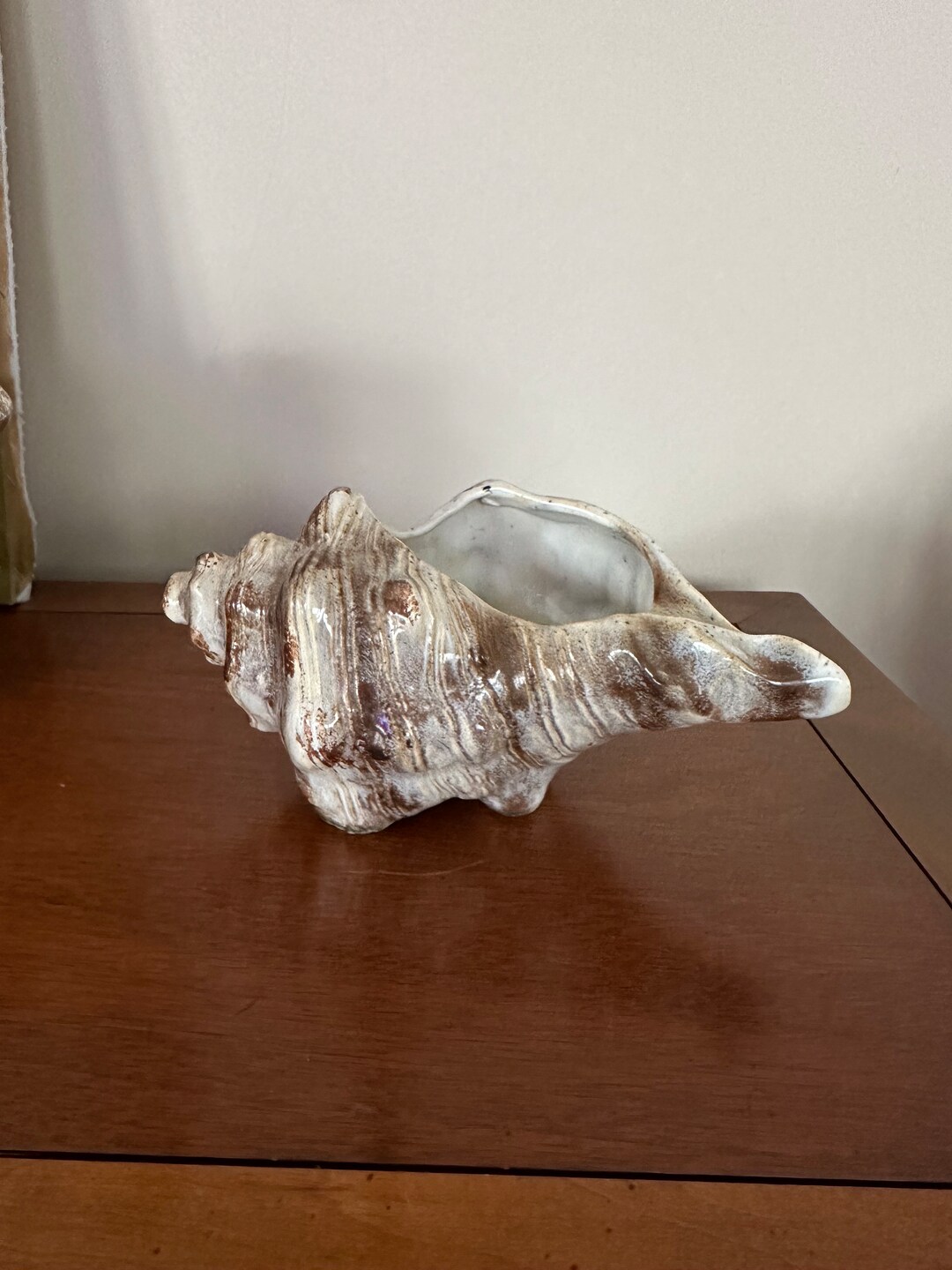 Vintage Ceramic Seashell Planter - Etsy