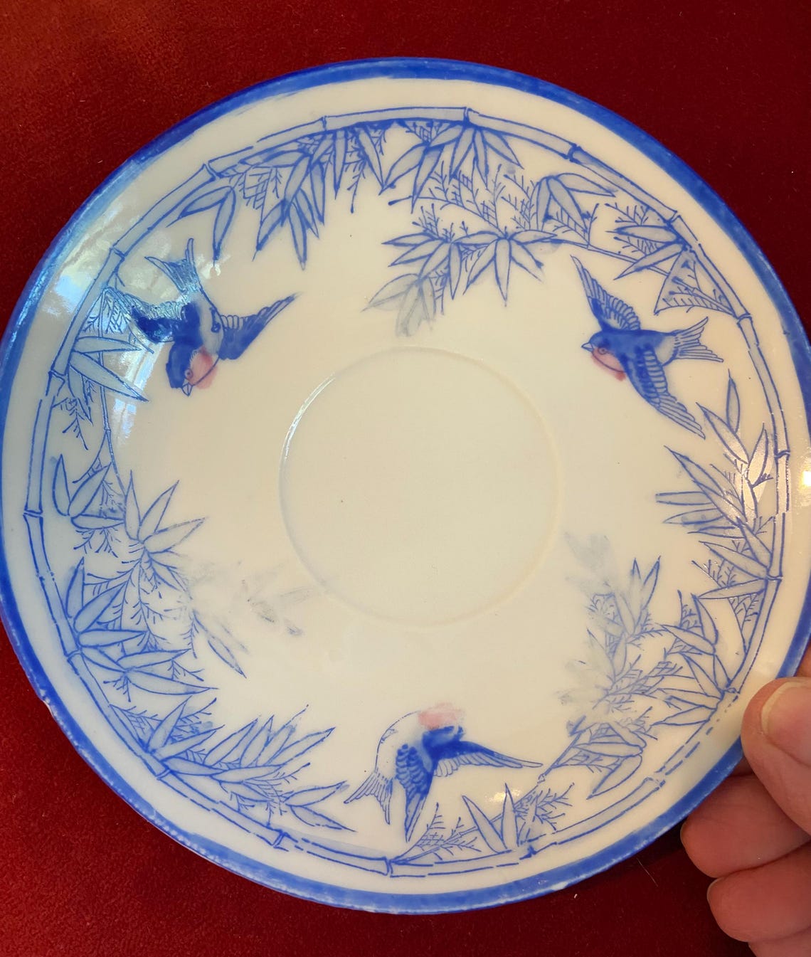 Vintage Hand Painted Japan Blue Bird China Dish - Etsy