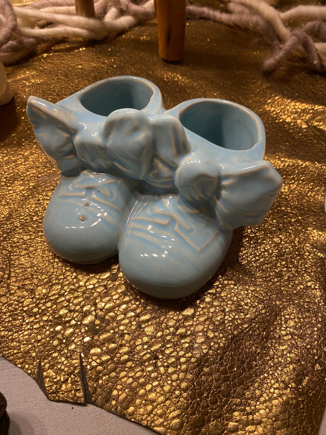 Vintage Ceramic Boy Baby Booties Planter - Etsy