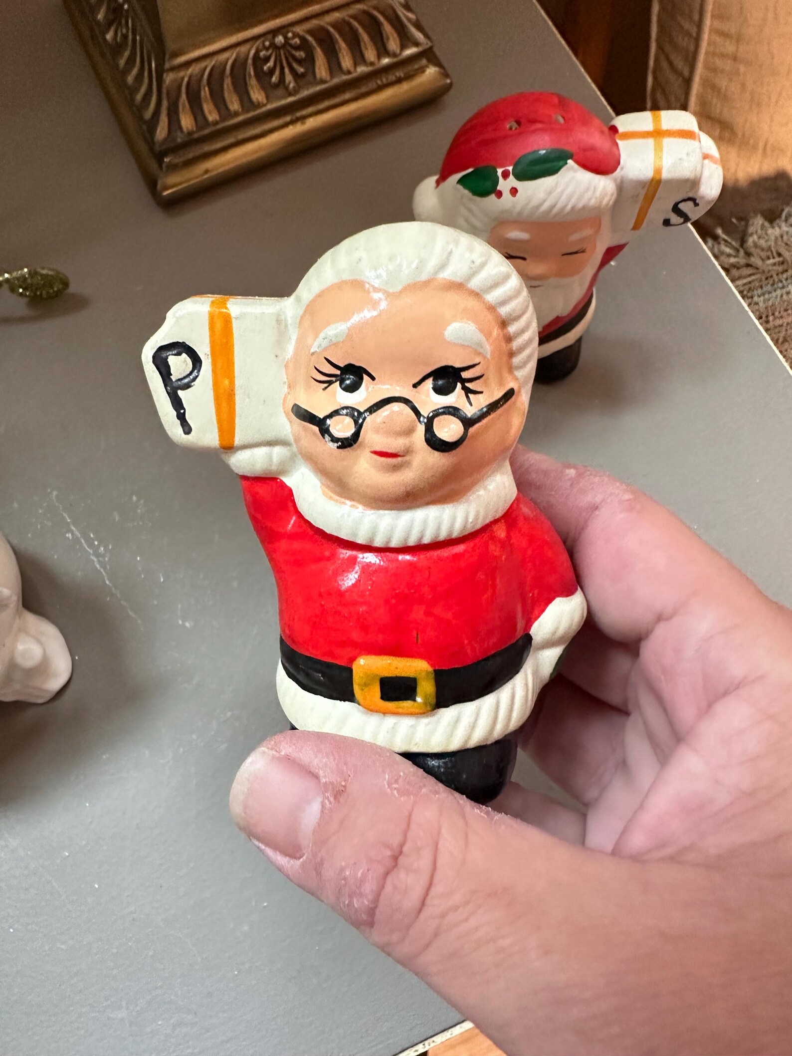 Ceramic Mr and Mrs Clause Salt & Pepper Shakers - Etsy