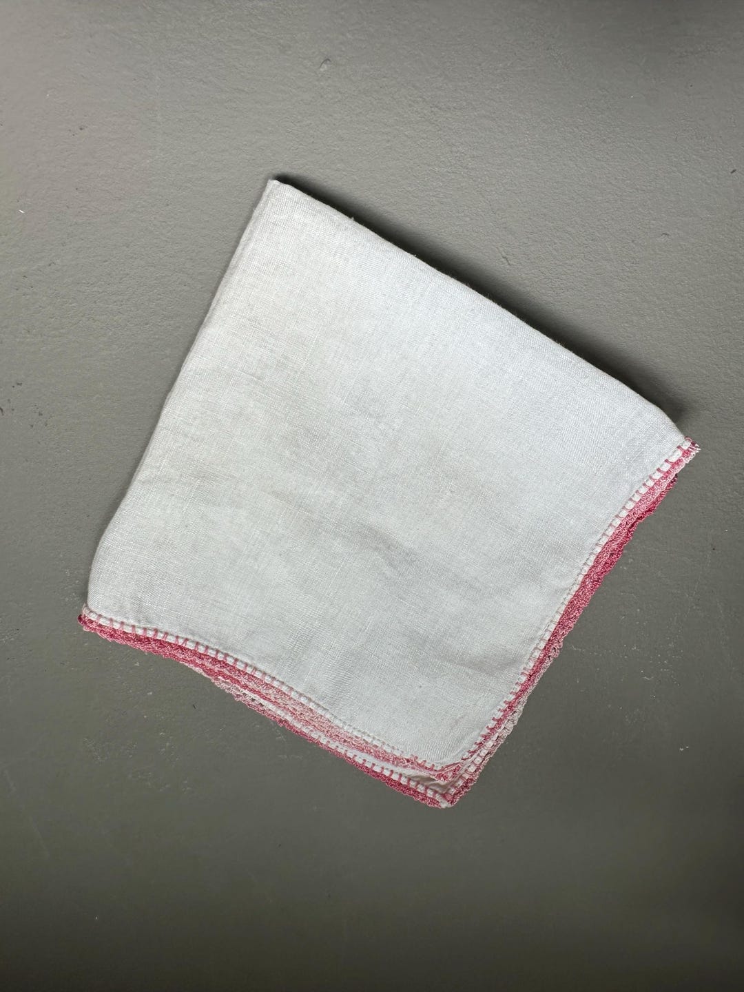 Vintage Cotton Crochet-edge Hanky - Etsy