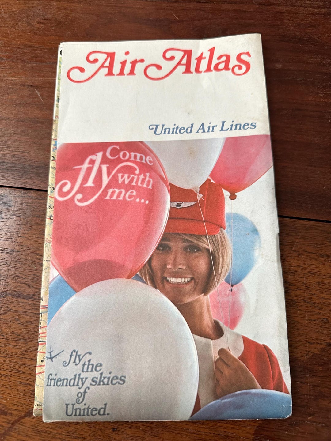 Vintage Air Atlas United Airlines Map 1959 - Etsy