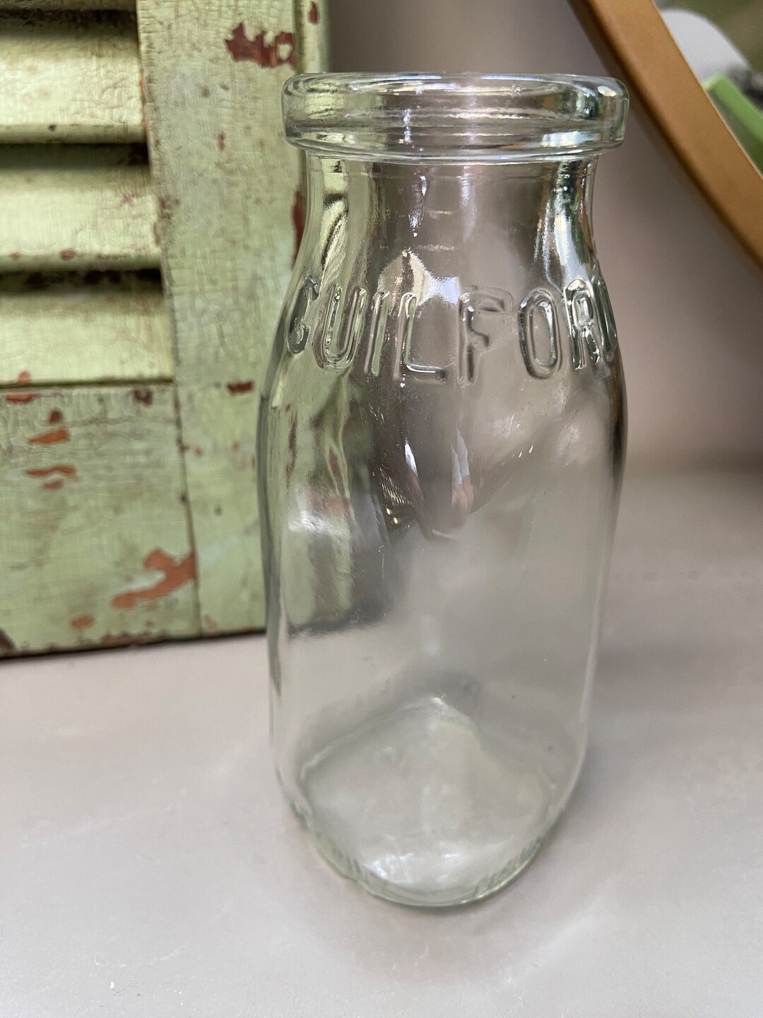 Vintage Half Pint Milk Bottle- Guilford Dairy Nc - Etsy