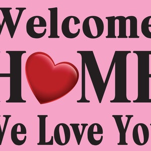 PRINTED Welcome Home BANNER / LDS Homecoming Poster / Deployment Poster ...
