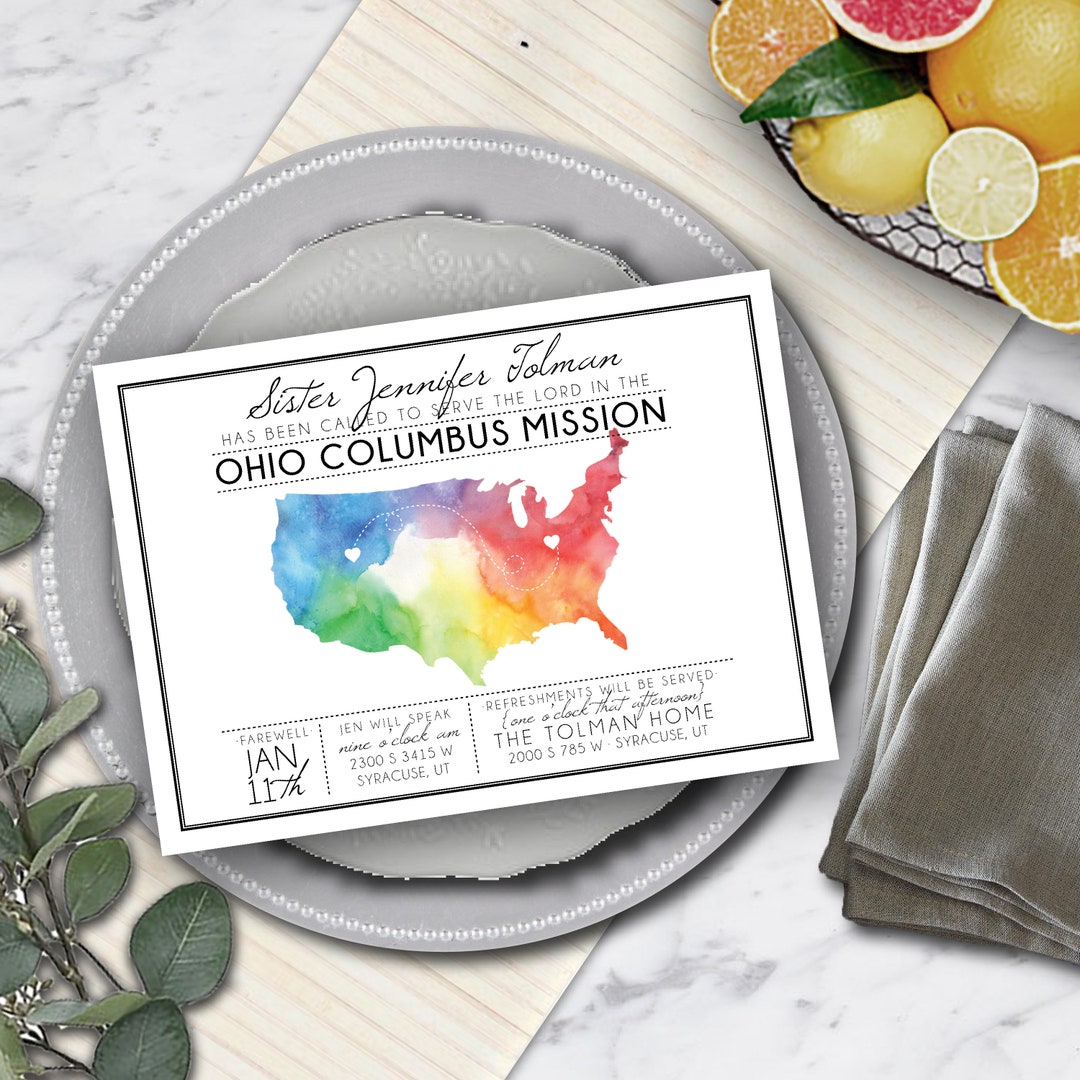 MISSION Farewell Card Design / LDS Missionary Address Card / - Etsy