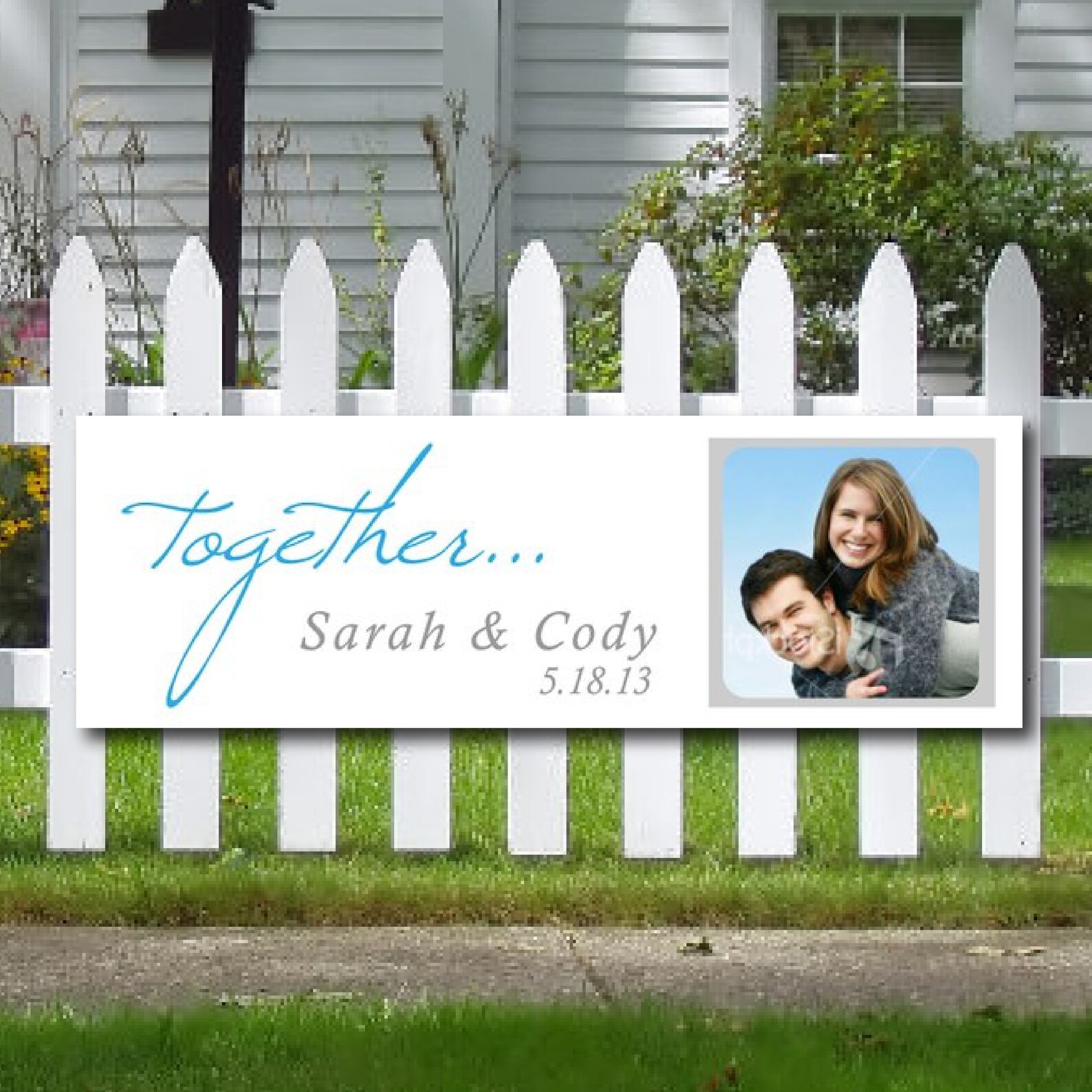 Wedding PRINTED PHOTO BANNER 2x6 Personalized in or out door | Etsy