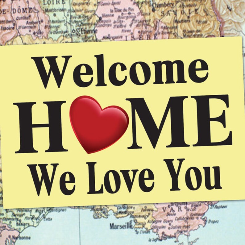 PRINTED Welcome Home BANNER / LDS Homecoming Poster / - Etsy