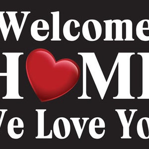 PRINTED Welcome Home BANNER / LDS Homecoming Poster / Deployment Poster ...