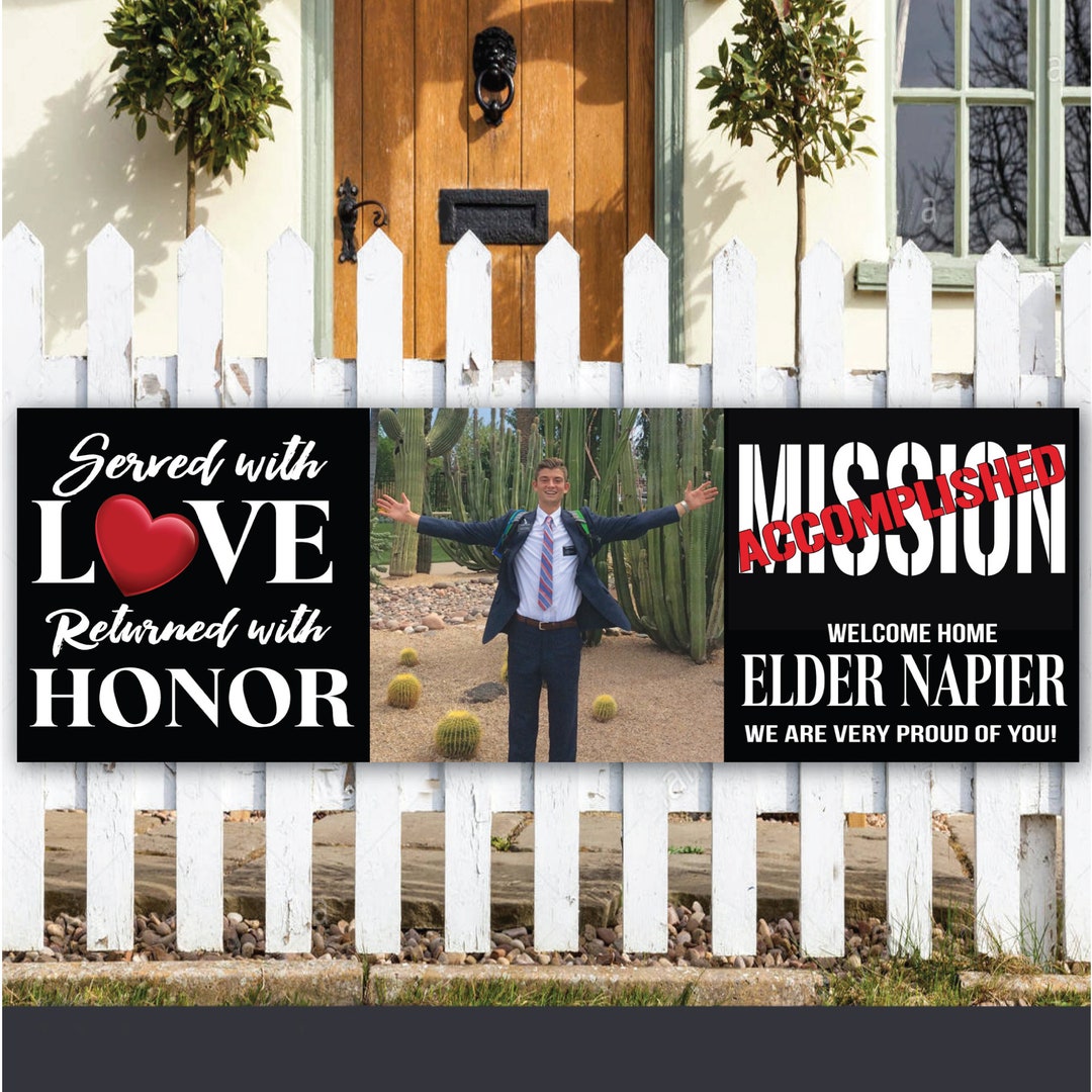 PHOTO Welcome Home BANNER / 2x6 / Mission Accomplished Banner ...