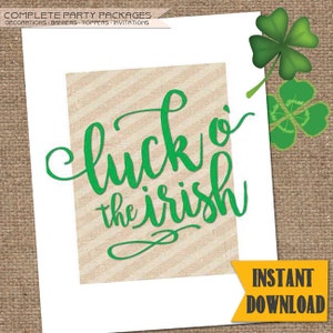 Luck O' the Irish Printable / Instantdownload DECOR / DESIGN ...