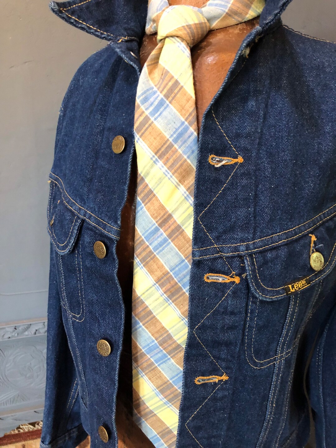 Vintage Madras Plaid Necktie, Robert Stewart, Boho, Hippie - Etsy