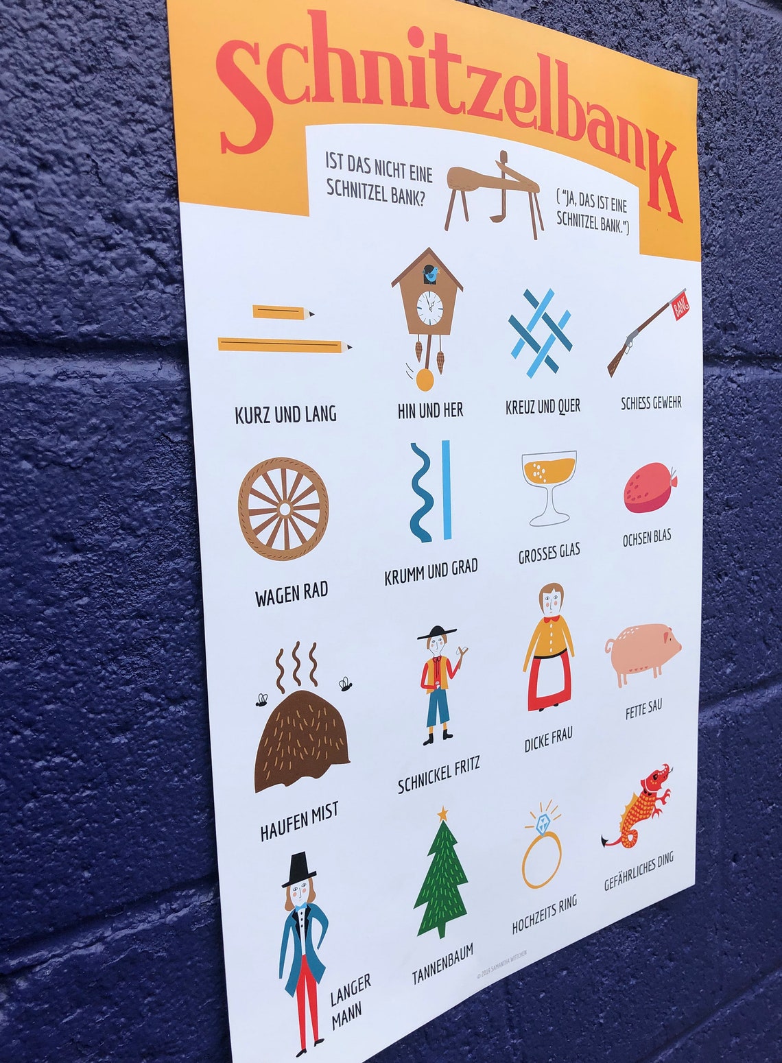 Classic Schnitzelbank Poster - Etsy