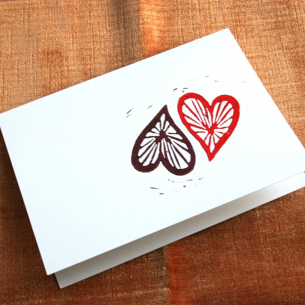 Heart Linocut - Etsy