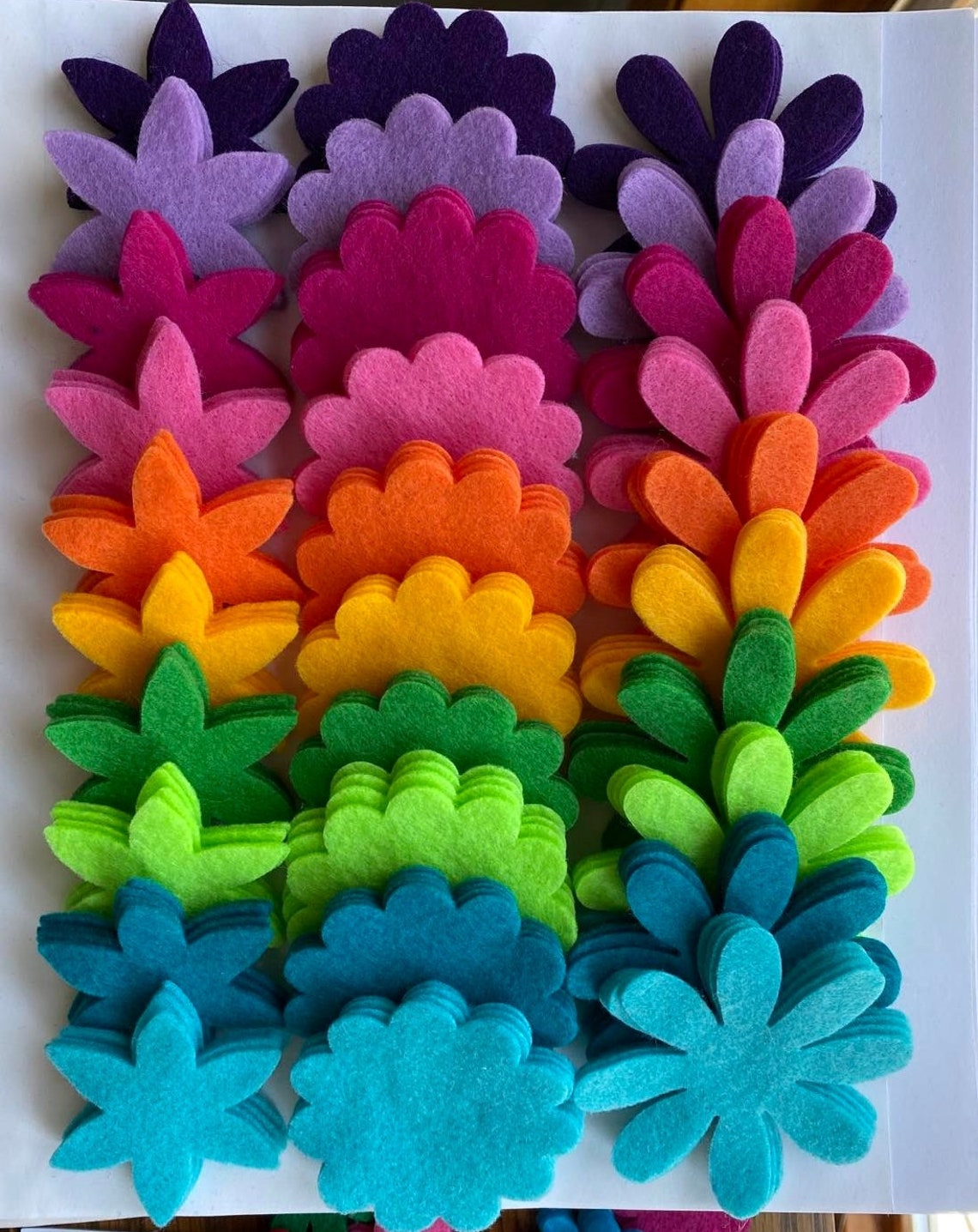 120 Piece Spring and Summer Bright Modern Colors Jewel Tones Felt ...