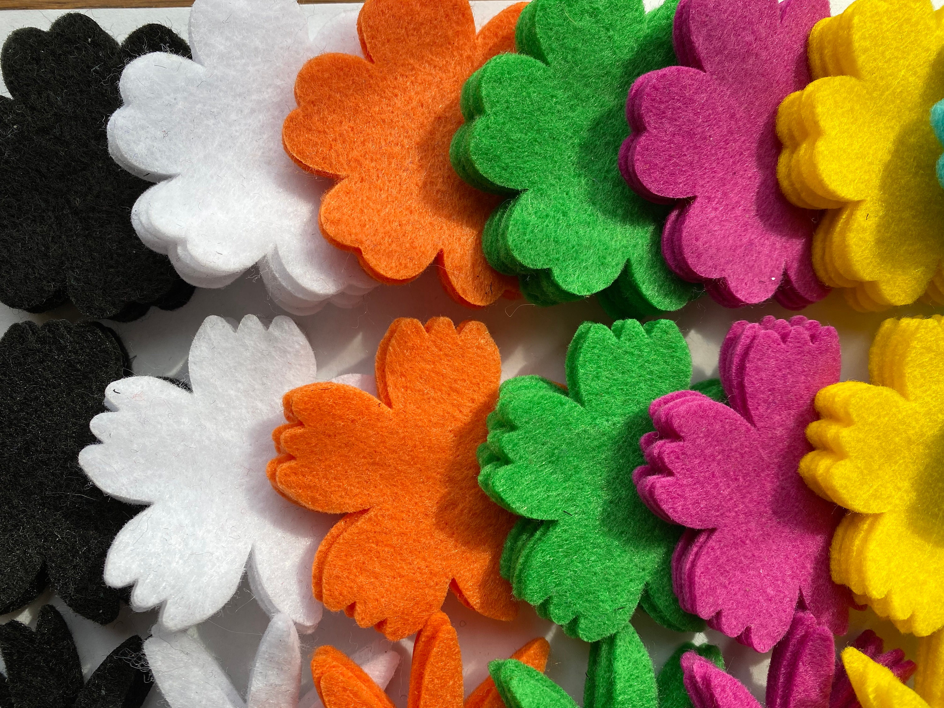 192 precut pre-cut felt flower pieces tropical back to school | Etsy
